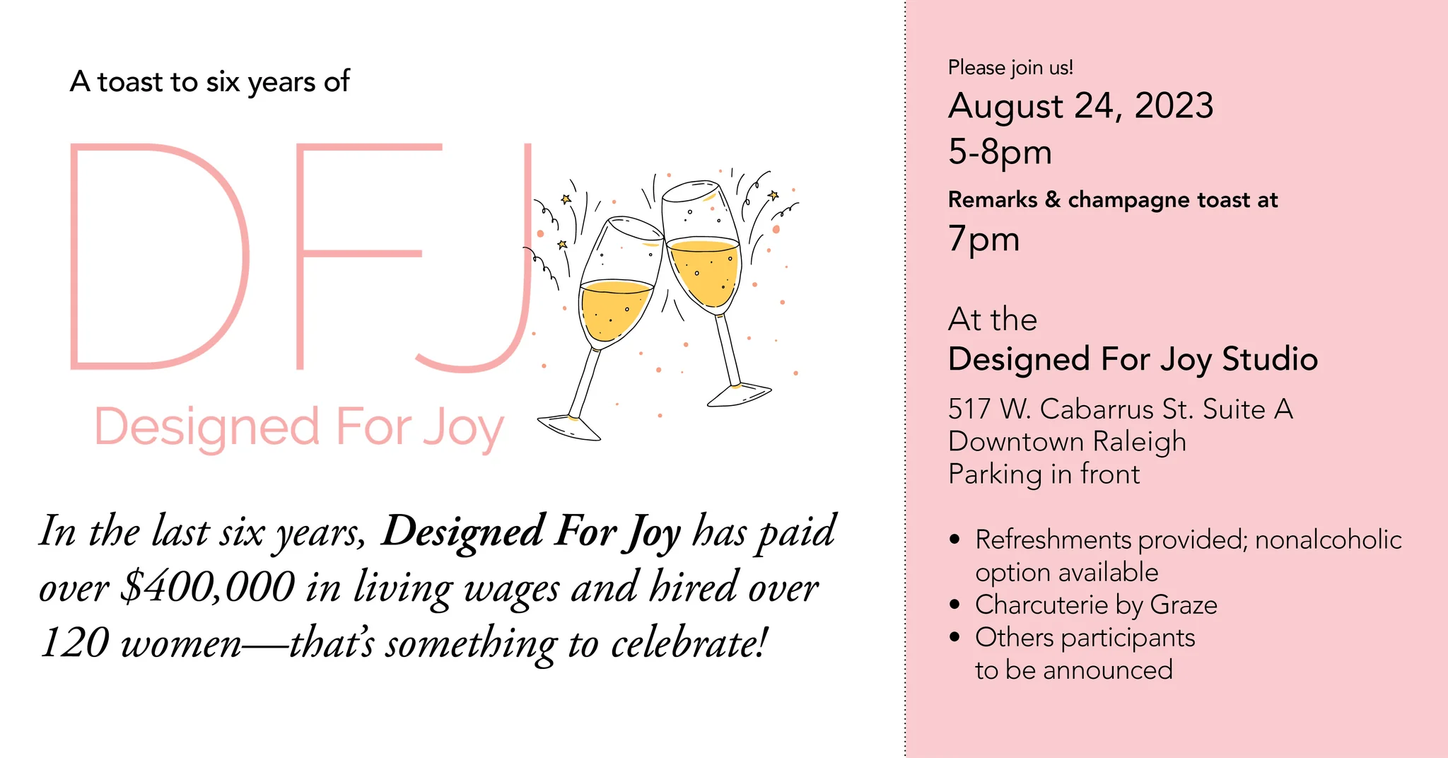 A Toast to Designed For Joy - Cary Magazine